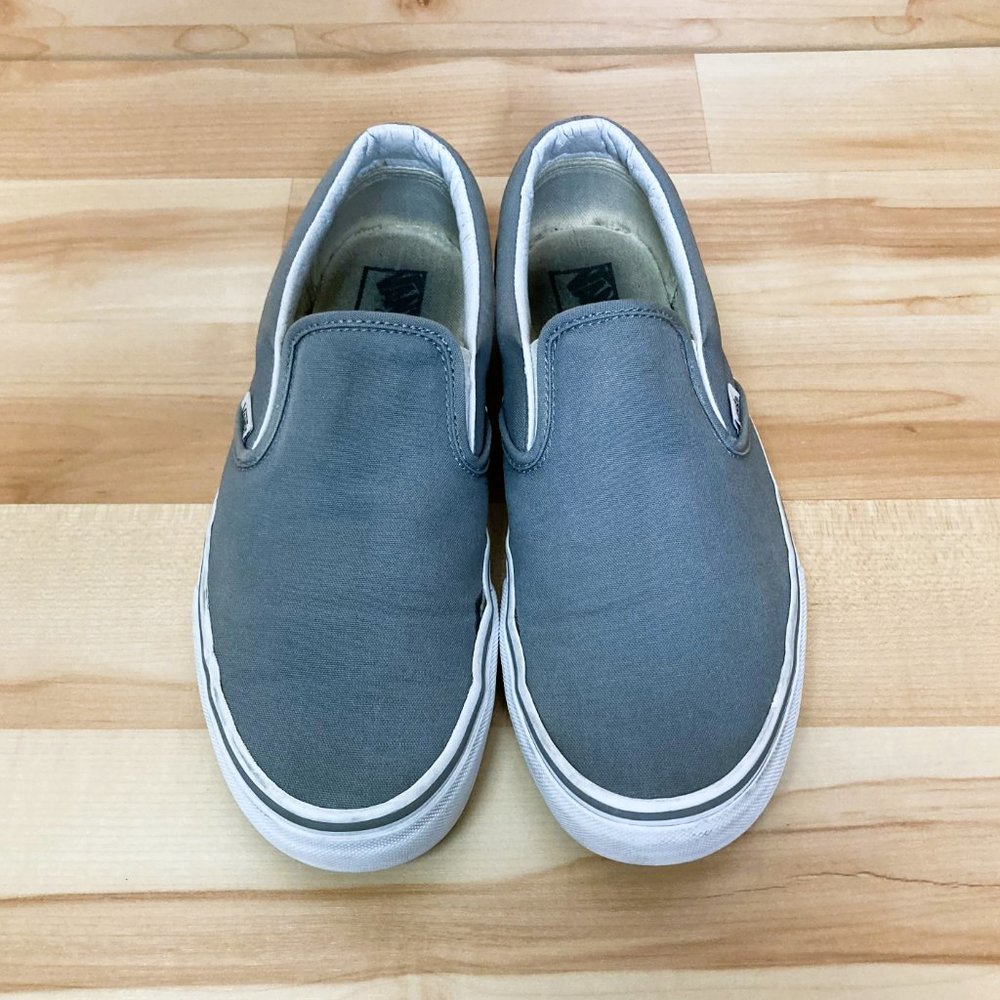 Vans Gray Grey Slip On, Slide On Shoes - Men's Size 10 - Gem